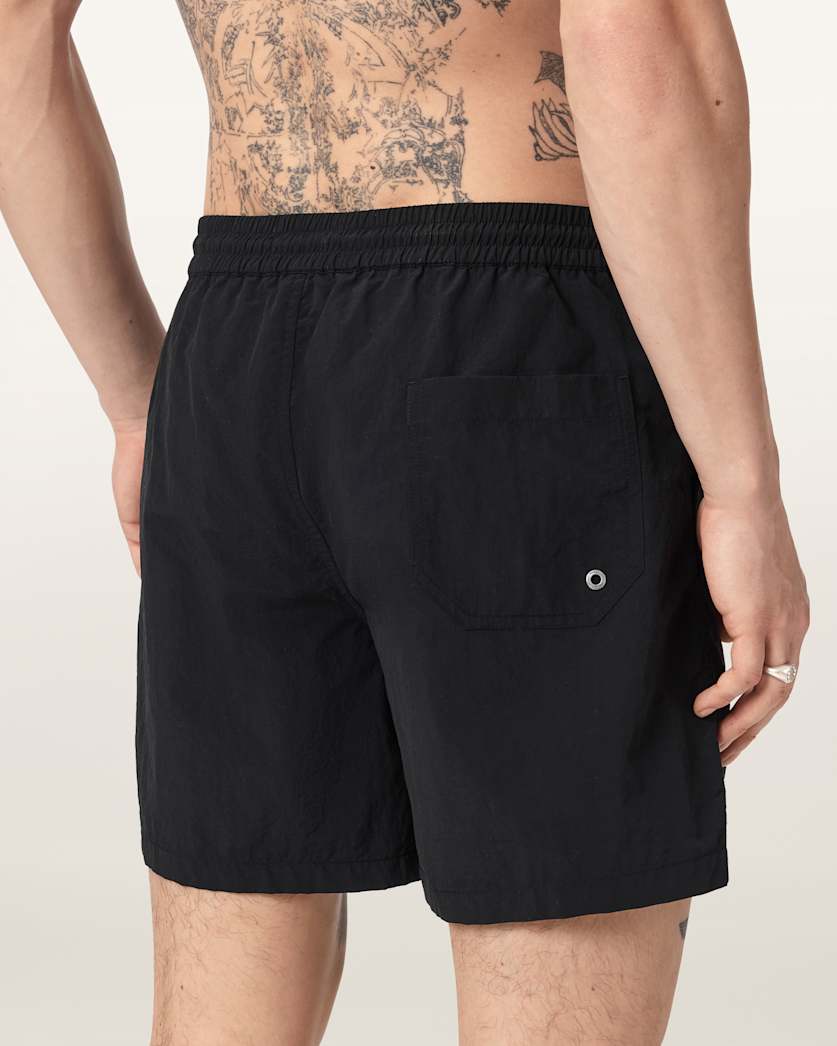 Underground Slim Fit Swim Shorts Jet Black | ALLSAINTS Canada